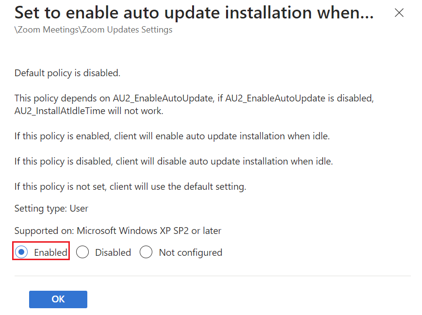 How to use Intune to Automatically Update Zoom Desktop installed from a User Context